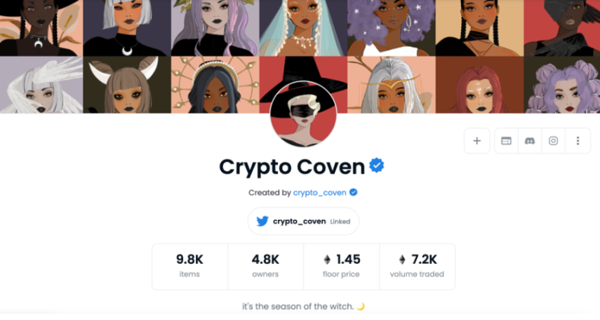 消费品与社区图腾：从 Crypto Coven 理解女性 NFT 头像市场 - Foresight News