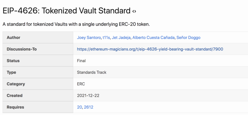 ERC-4626 会是下一轮以太坊 DeFi 热潮催化剂之一吗？ - Foresight News