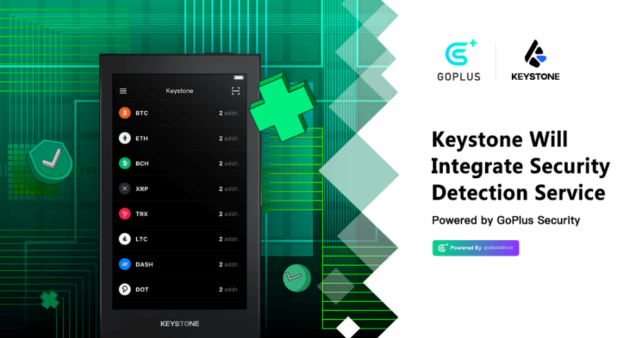 Web3 安全生态基础设施 GoPlus Security 将为硬件钱包 Keystone 输出安全检测服务 - Foresight News