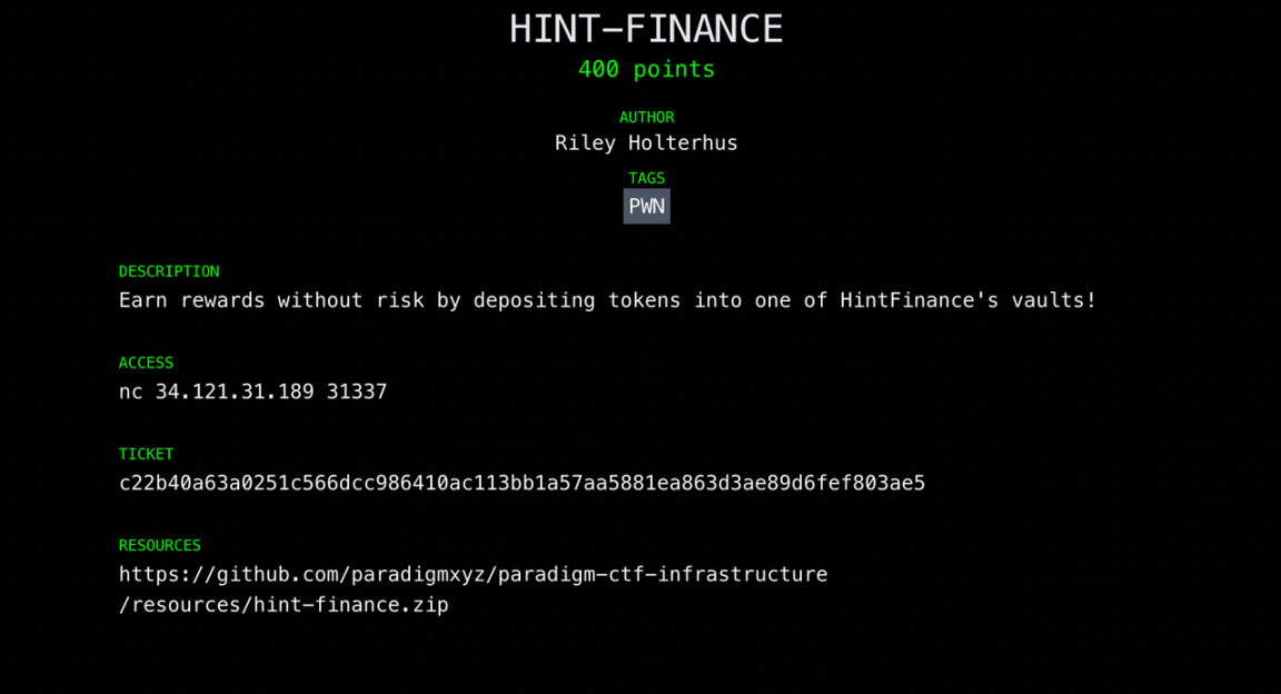 链上卫士：Paradigm CTF 2022 题目浅析—Hint Finance - Foresight News