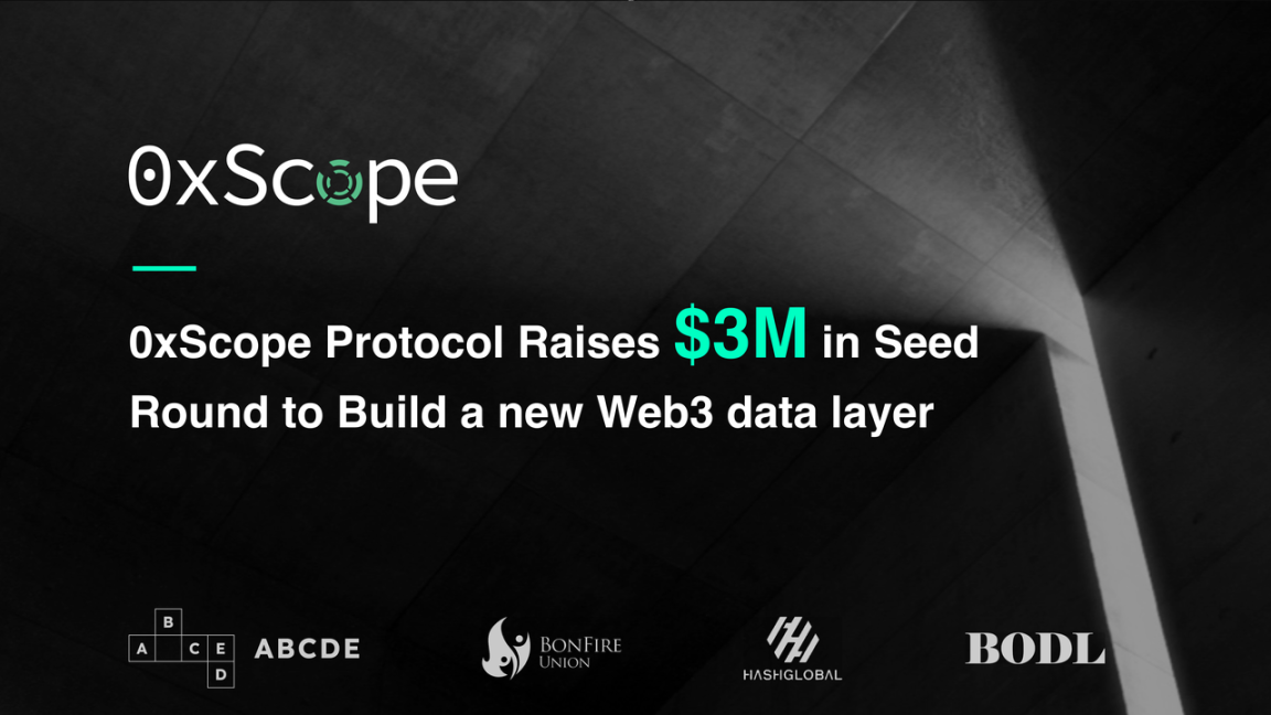 0xScope 协议获 300 万美元种子轮融资，创建 Web3 的数据新范式 - Foresight News