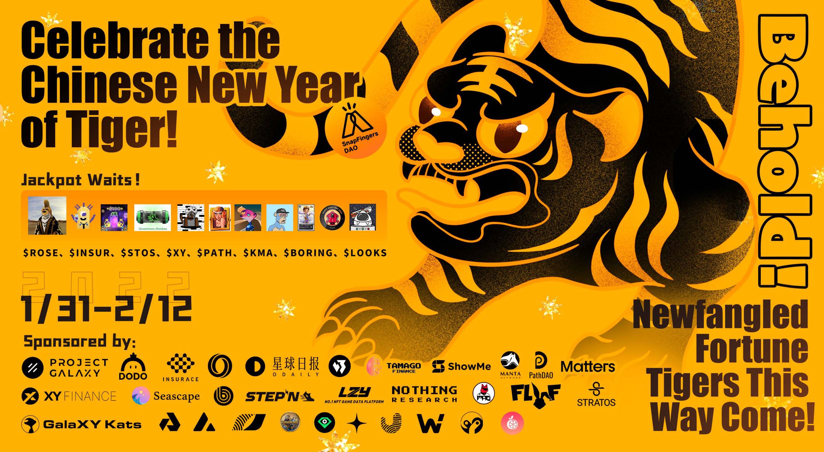 Gather Up Lucky Scripts for Fortune Tigers —— SnapFingersDAO’s Special ...